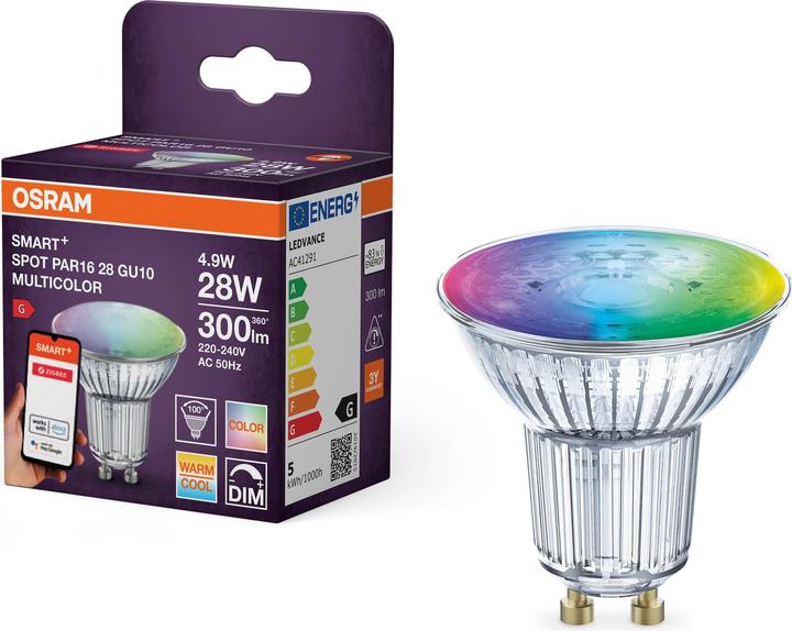Osram SMART+ Spot GU10 Multicolour 4.9W 220V RGBW GU10 - Galaxus
