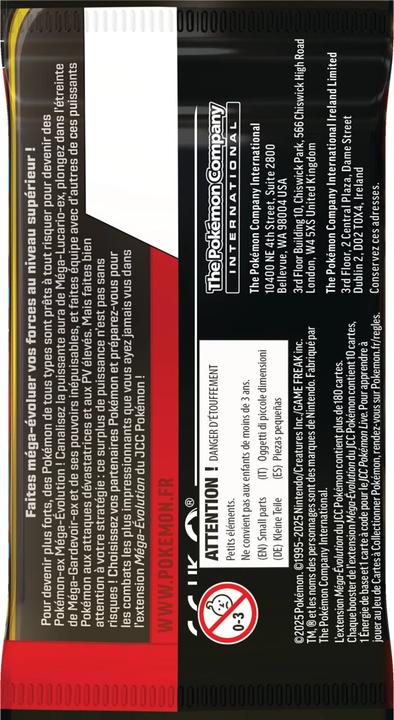 Pokémon P-FR ME01 'Méga-Évolution' Booster 10K (French, Booster Pack ...
