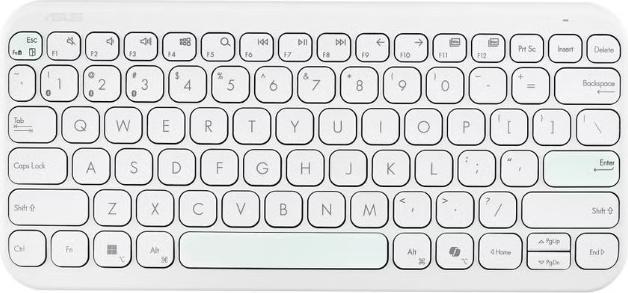 ASUS KEYBOARD WRL KW100 WHITE/90XB0880-BKB4F0 (US, Kabellos)