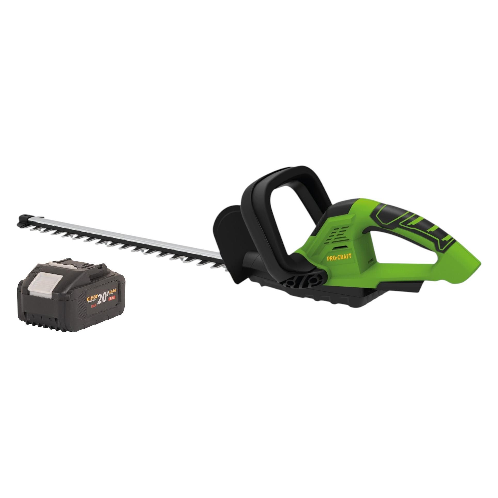 Procraft PZA24bb Akku Heckenschere 20 V 510 mm Brushless + 1x Akku 8,0 ...