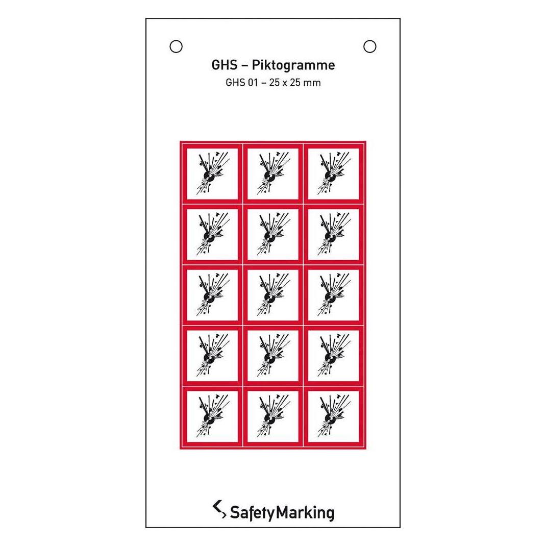 SafetyMarking Symbole de pictogramme de danger SGH 01 bombe explosant 2 ...