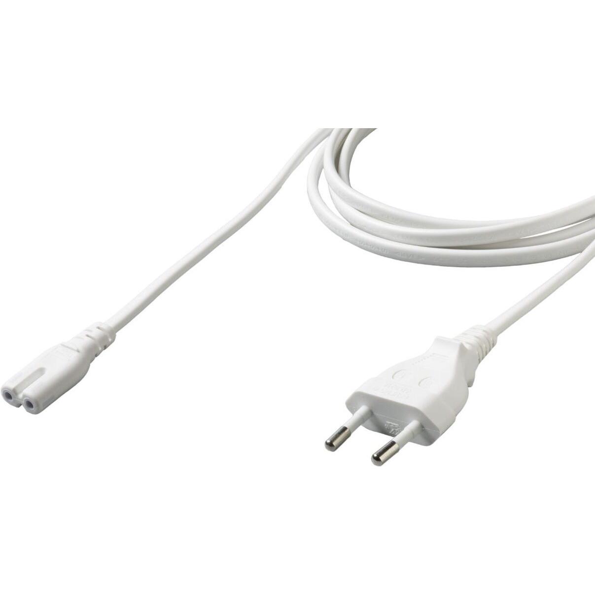 Fuj Tek CEE 7/16 C7 Power Cable, white, 1 m - buy at Digitec