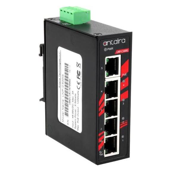 Antaira 5-Port POE+ Ind. Gb-Switch, 48V, -10-70C - kaufen bei Galaxus ...