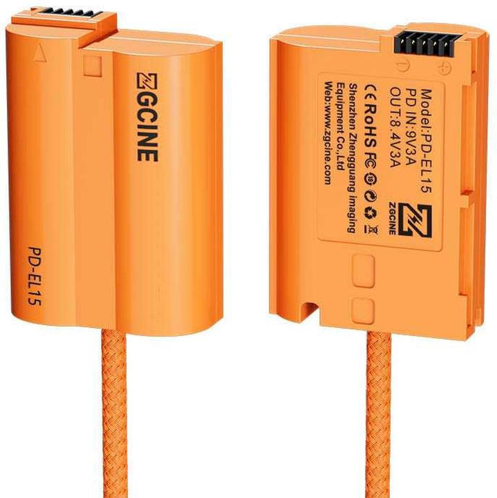 ZGCine USB-C To EL15 Dummy Battery Cable (PD-EL15)