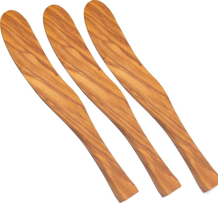 Zubehör für Natura Punto Buttermesser, Streichmesser, 17 cm, Olivenholz ...