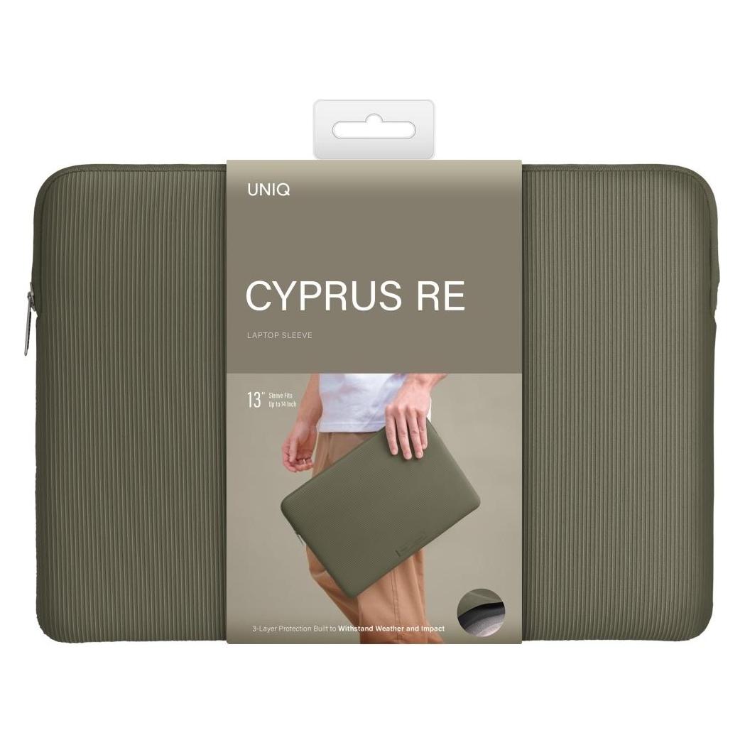 Uniq Laptop Sleeve Cyprus Ridge Edition 14" waterproof neoprene green ...