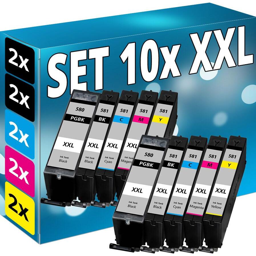 Druckfuxx 10x XXL TINTE PATRONEN für CANON PIXMA TS 6350 TS 6351 TS ...