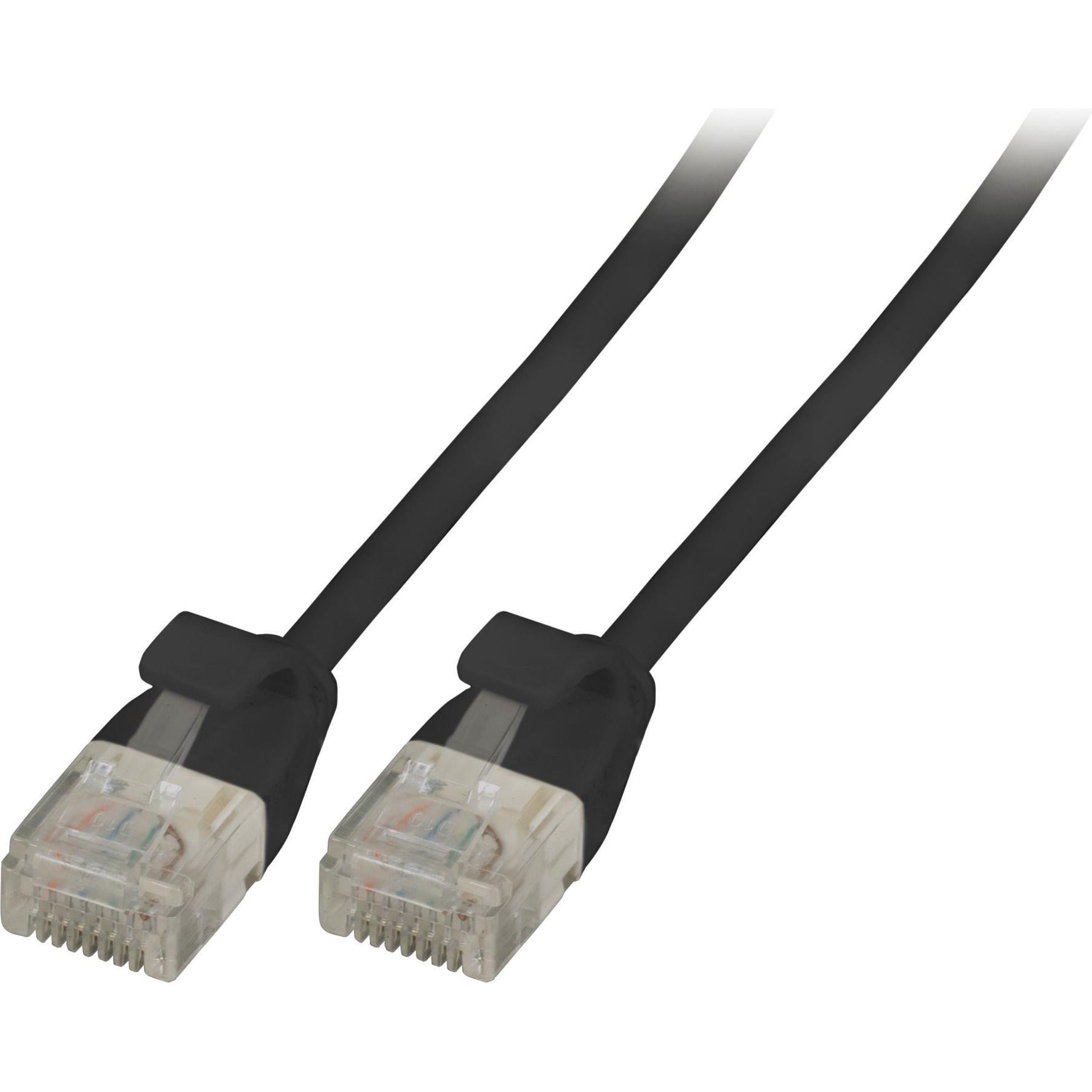 EFB Elektronik RJ45 Patchkabel U/UTP, Cat.6A, Rohkabel TPE 3,6mm ultraflex, 1,5m, sw (K8108SW.1 ...