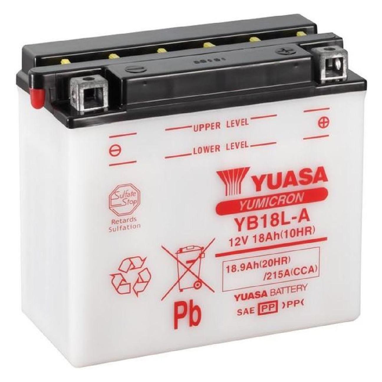 Yuasa Motorradbatterie 12V 18.9Ah 215A (18.90 Ah, 215 A, 12 V)