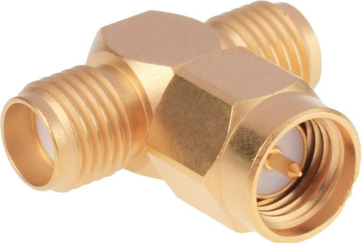 Radial Tee 50Ohm RF Adapter SMA Plug to SMA 2 x Socket 0 18GHz - Digitec