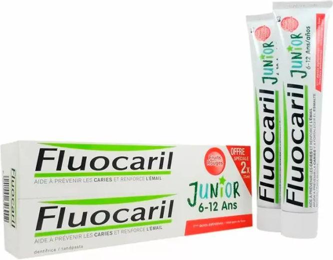 Fluocaril Junior Toothpaste 6-12 Years-Old 75ml Red Berries Fruit ...
