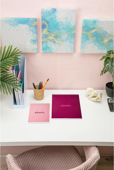 Rhodia Spiralblock, COULEURS A5 kariert 80 Blatt 80g, mikroperforiert ...