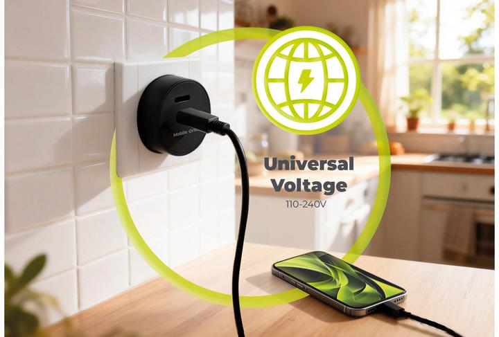 Mobile Origin 30W Charger Plug PW33 - 2x USB-C, black