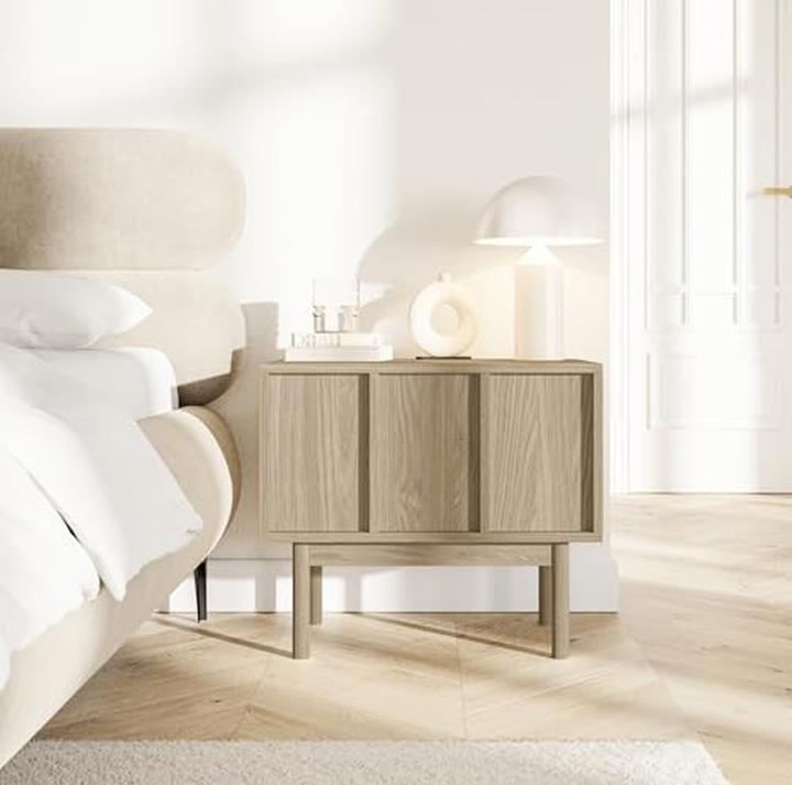 Selsey nachtkastje Neksto - 58 cm - Geolied eikenhout - Galaxus