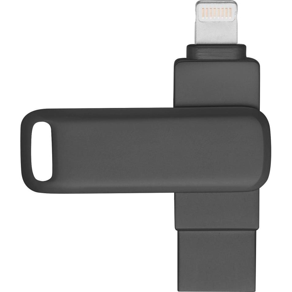 PowerGuard Needy 2-in-1 Lightning 128 GB FlashDrive USB 3.0 OTG Adapter ...