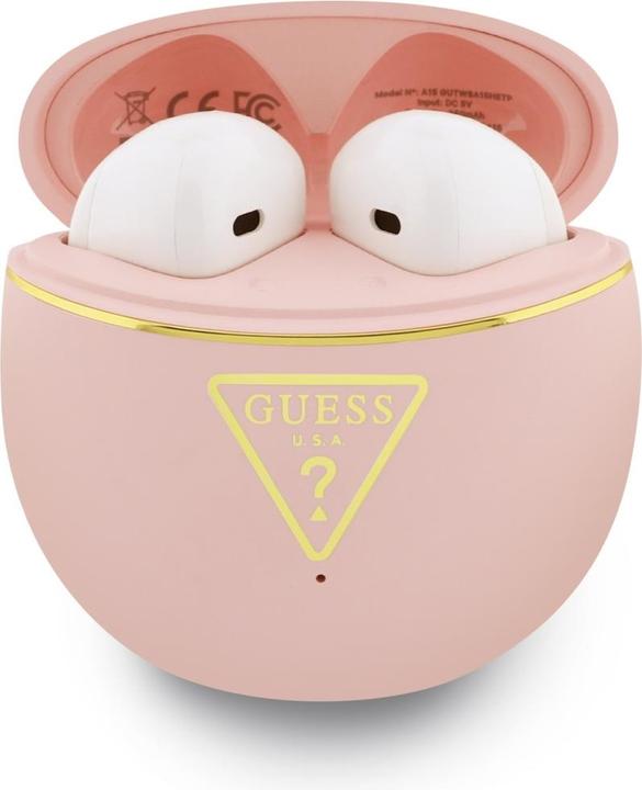 Guess TWS Earphones Gold Line Triangle pink (4 h, Kabellos)