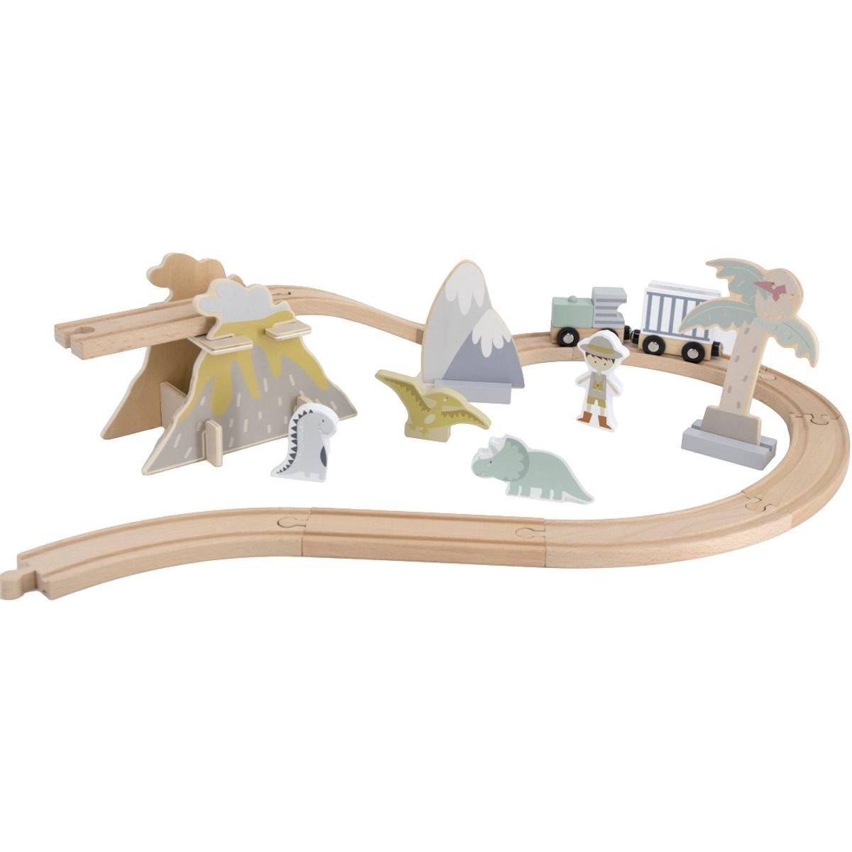 Tryco Baby Wooden Train Track Expansion Set Dinosaurs - buy at Galaxus