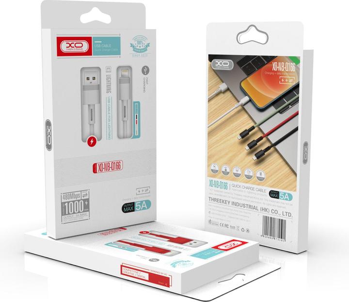 xO kabel NB-Q166 USB - Lightning 1,0 m 5A wit - kopen bij Galaxus