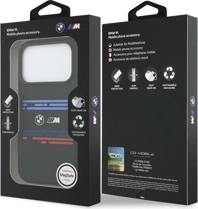 BMW M Silicon Horizontal Line MagSafe Case for iPhone 17 Pro Black ...