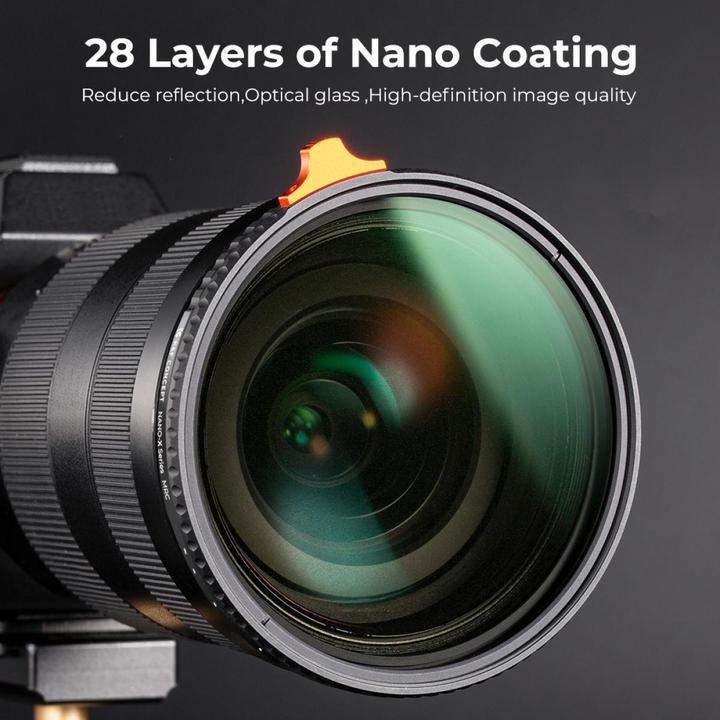 K&F Concept 67mm 2-in-1 Black mist1/4+Variable ND232, Anti-Scratch ...