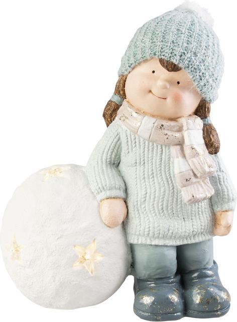 MICA Living LED Mädchen mit Schneeball - ca. 31 x 20 x 37 cm - Galaxus