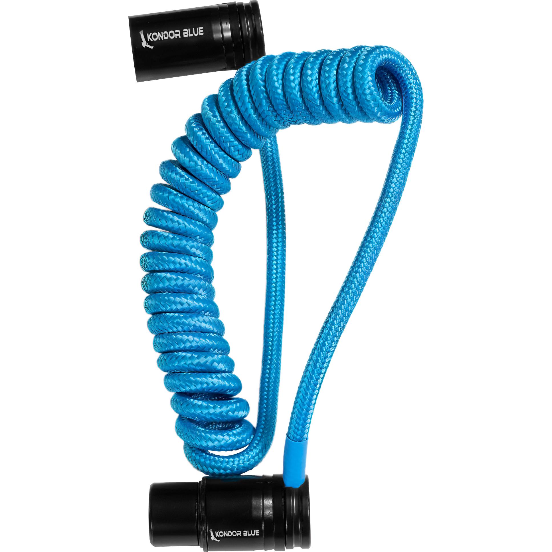 Kondor Blue 12-24" Coiled Low Profile Right Angle XLR Cable () - Digitec