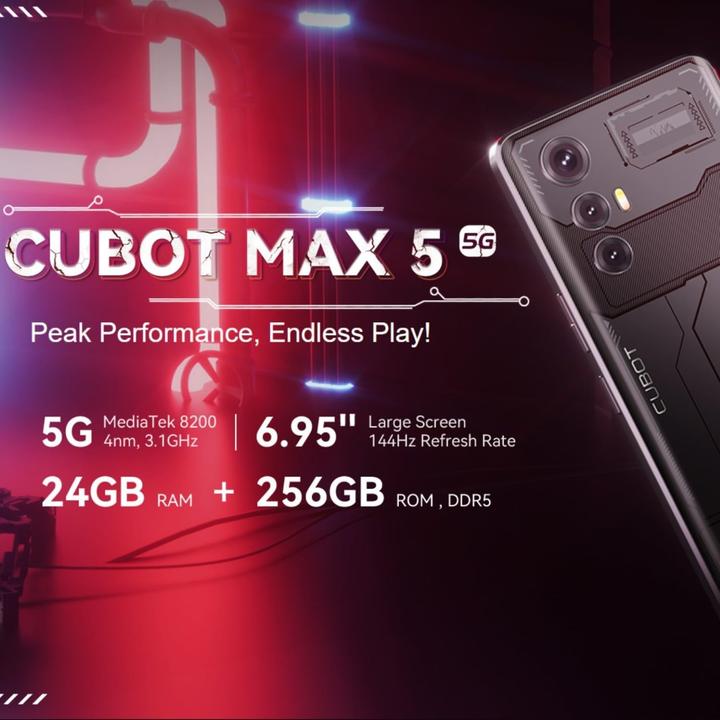 Cubot Max 5 (5G) 256/12 Black EU (256 GB, Schwarz, 6.90", Dual SIM, 4G ...