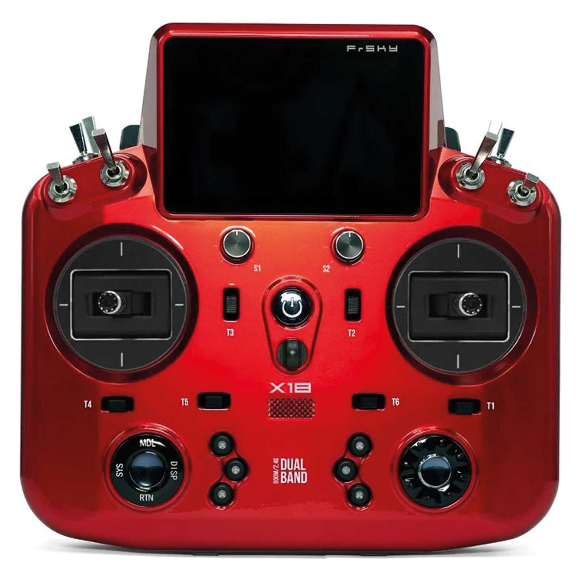 FrSky TANDEM X18 EU/LBT Senderset Cardinal Rot 2,4Ghz Akku, EVA-Bag ...