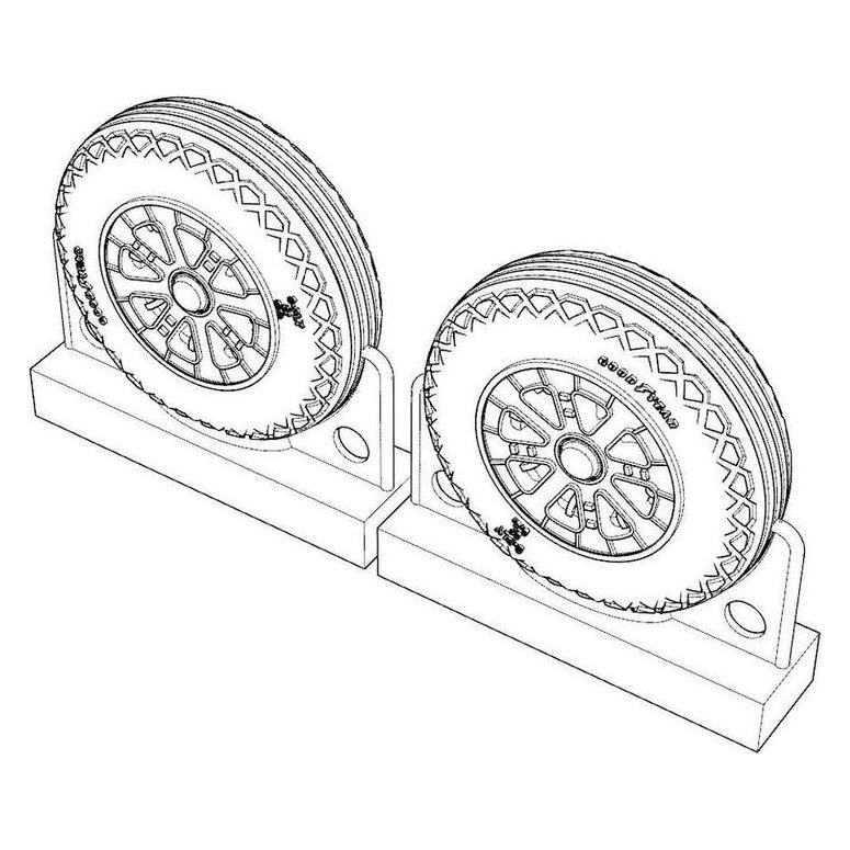 Brengun F4U Corsair Ribbed-Diamond Thread Wheels set - Galaxus