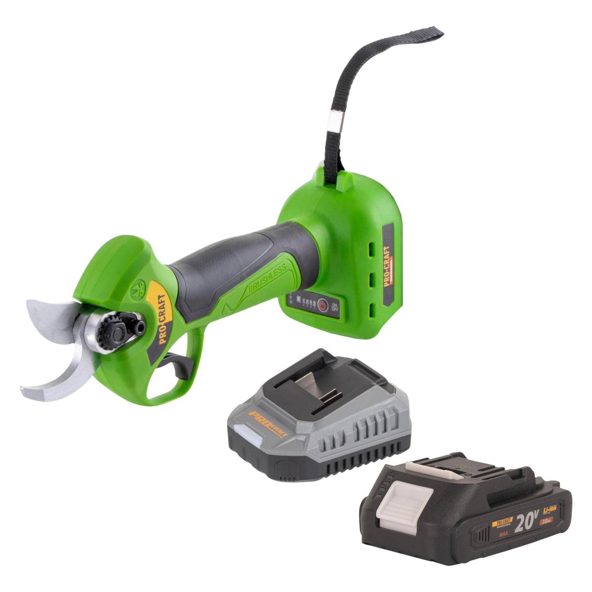 Procraft ES28Li bb Akku Astschere Gartenschere 20 V 25 mm + 1x Akku 2,0 ...
