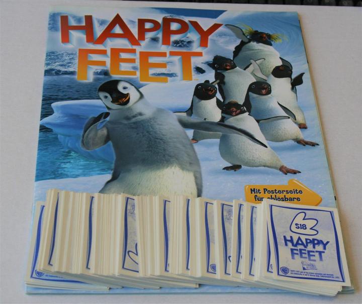 Topps Happy Feet - Sammelsticker - Komplettsatz + Album