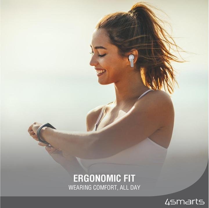 4smarts True Wireless Bluetooth Kopfhörer SkyBuds Lucid white (ANC, 25 h, Kabellos) - Galaxus