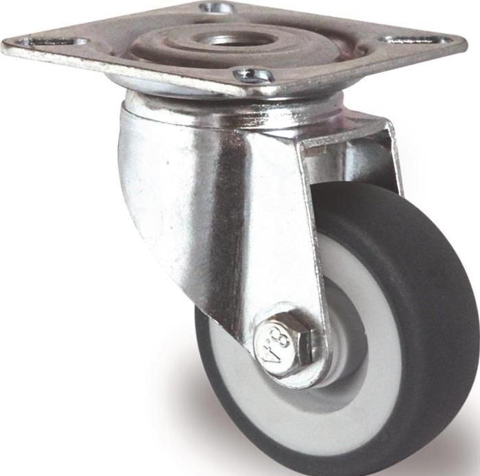 Tecwerk Lenkrolle Rad-Ø 50 mm grau Tragfähigkeit 50 kg mit ...