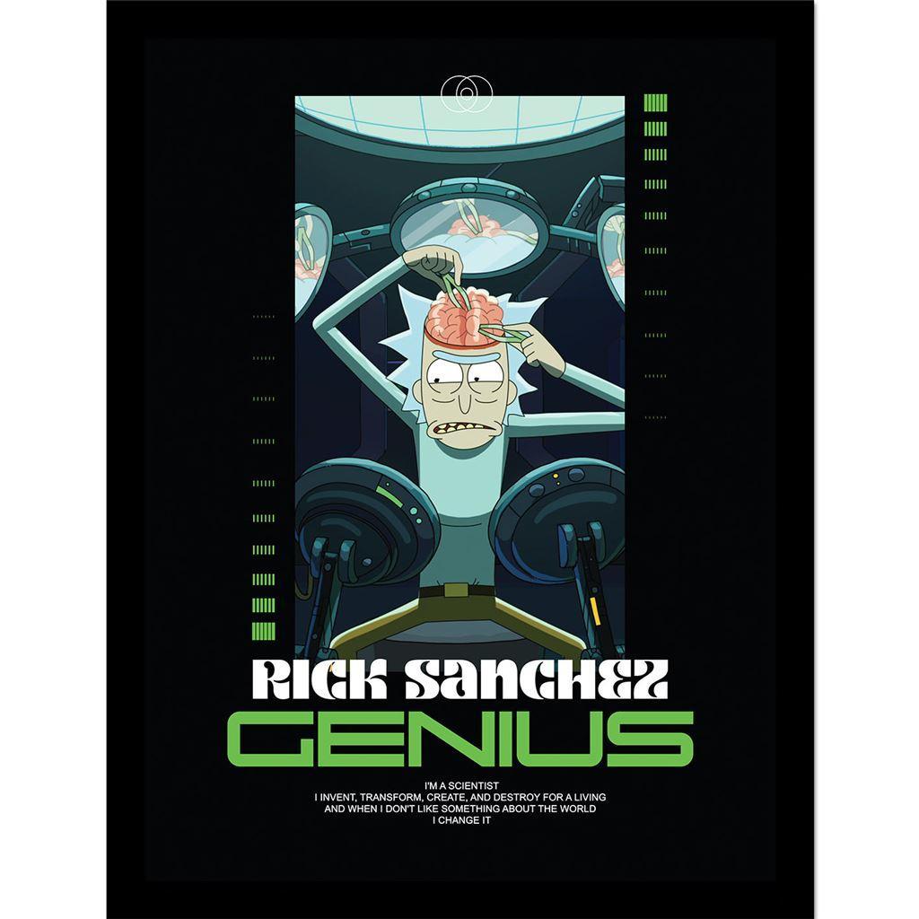 Rick And Morty Gerahmtes Poster Classrickal Rick Genius - Galaxus