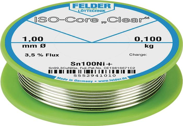 Felder Solder wire ISO-Core® Clear 2 mm 100 g Sn100Ni+ - Digitec
