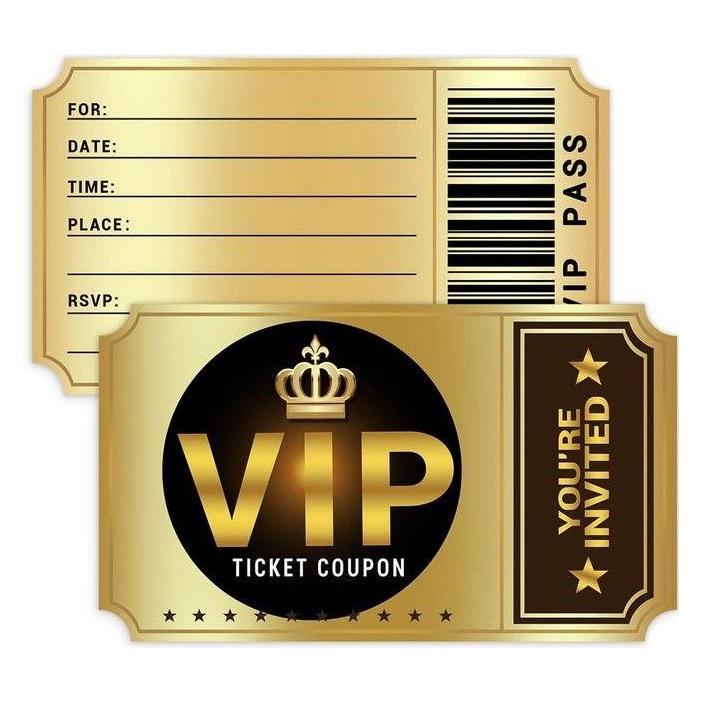 MU Classic Goldene VIP Einladungskarten Geburtstag mit Umschlägen (12er ...