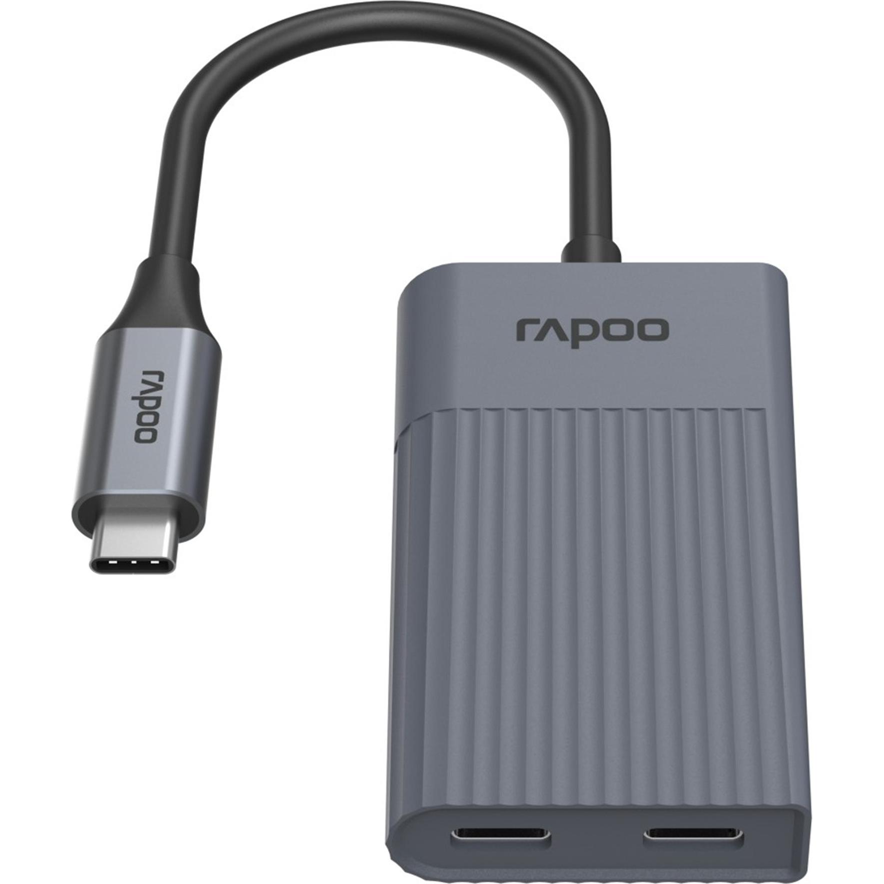 Rapoo USB-C Hub UCH-4013 USB-C to USB-A and USB-C, grey (00226496)