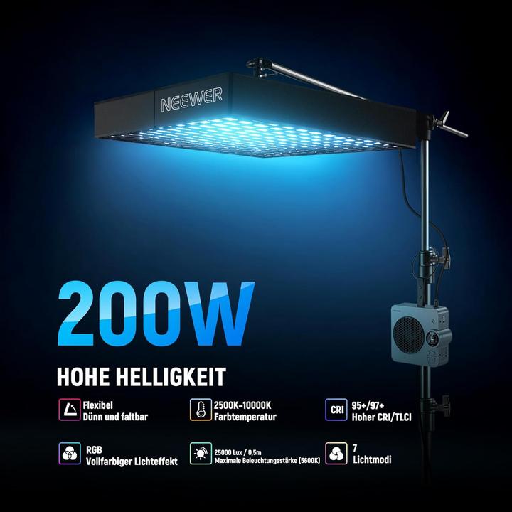 Neewer AF200C 200W RGB Flexible LED Lighting Panel (EU) - Galaxus