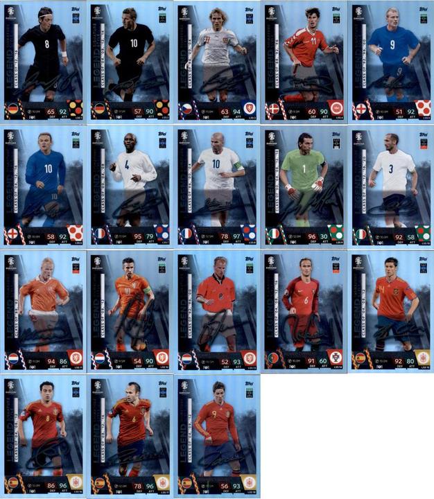 Topps Match Attax UEFA EURO 2024 Germany - Alle 18 Legend Signature ...