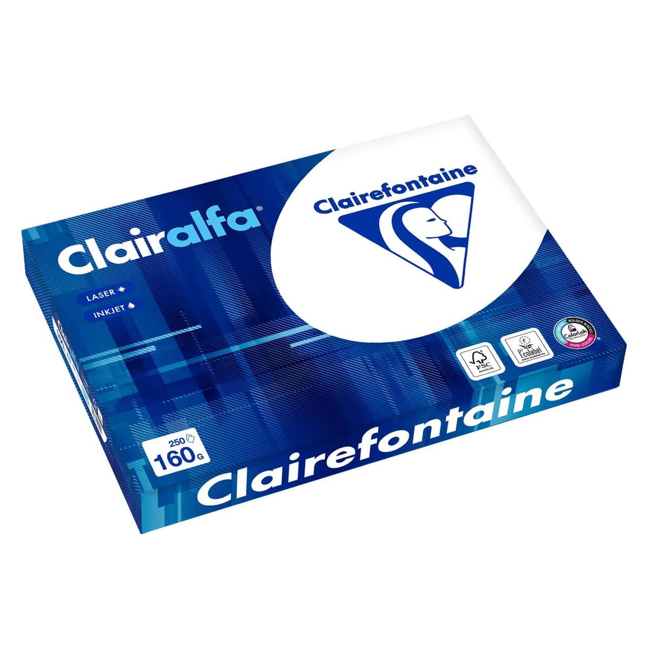 Clairefontaine Papier universel Clairalfa FSC Premium, extra-blanc (160 ...