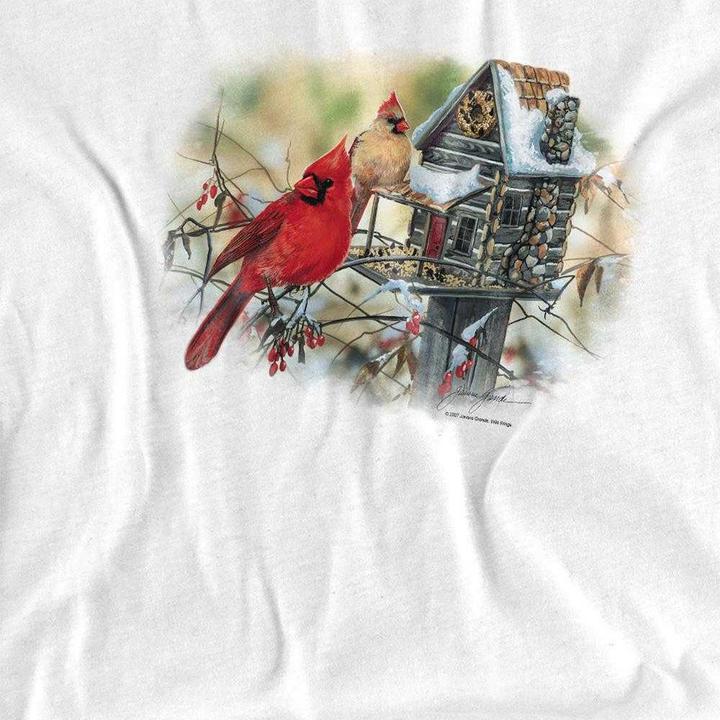 Wildlife Cardinals Rustic Retreat Adult TShirt - kaufen bei Galaxus