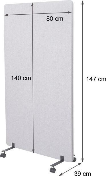 Mendler Acoustic partition wall, office privacy screen room divider pin ...