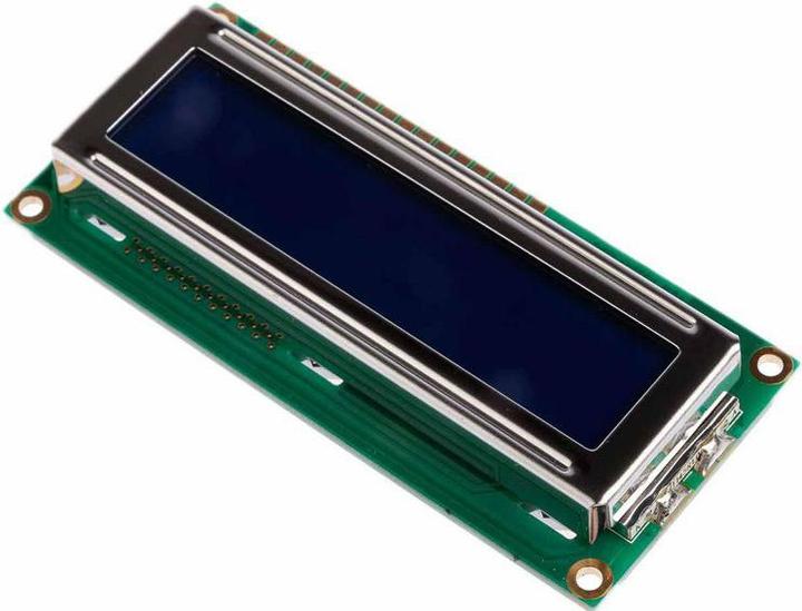 Displaytech 162C-CC-BC-3LP Alphanumeric LCD Display, White on Blue, 2 ...