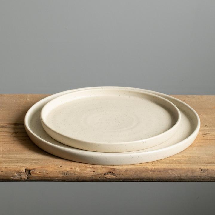 Atelier Agave Grosser Teller (gerader Rand) Speckled Beige (22 cm ...