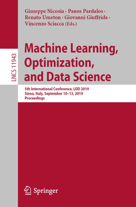 Springer Machine Learning, Optimization, and Data Science - Galaxus