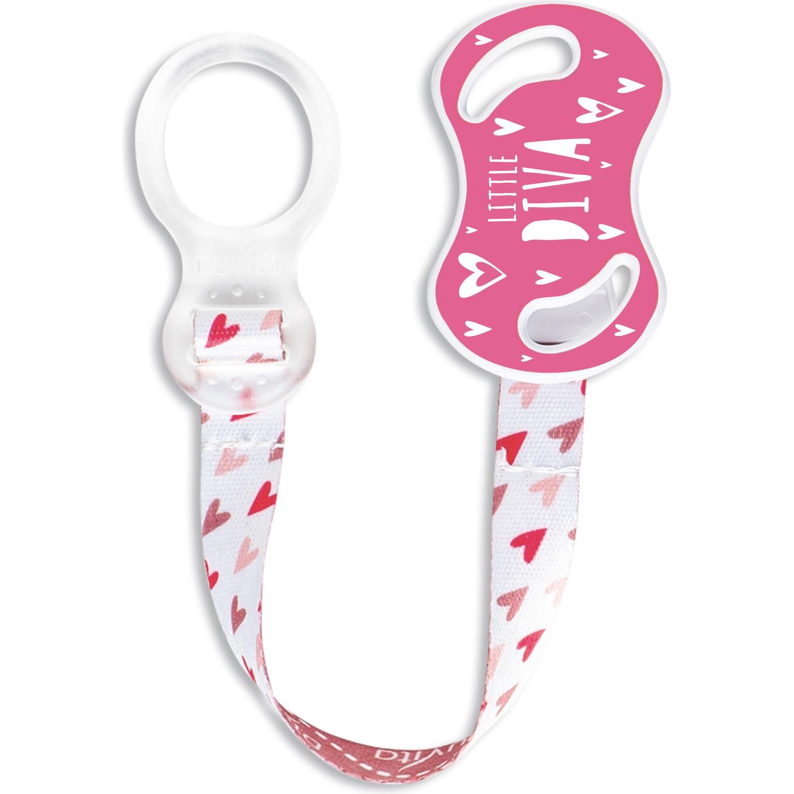Nuvita Schnullerhalter mit Ring - Rose Pink Cool (Little Diva) - Galaxus