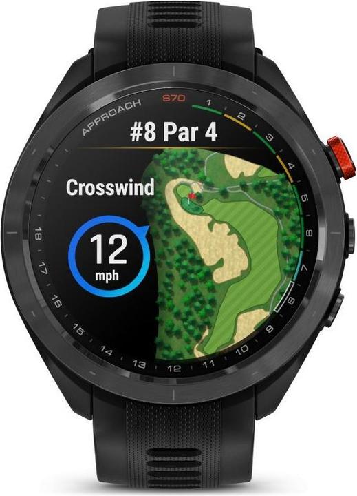Garmin Smart watches Approach S70 - 47 mm Black/Red Ceramic Bezel with ...
