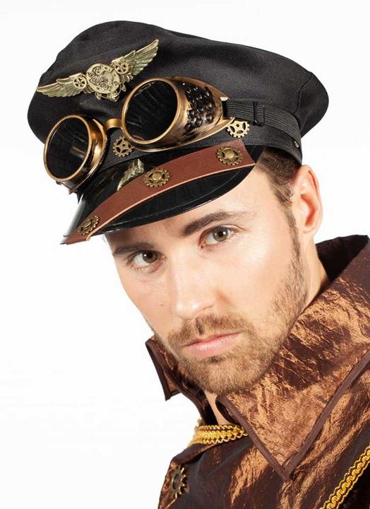 Wilbers Steampunk Pilotenmütze mit Fliegerbrille - kaufen bei Galaxus