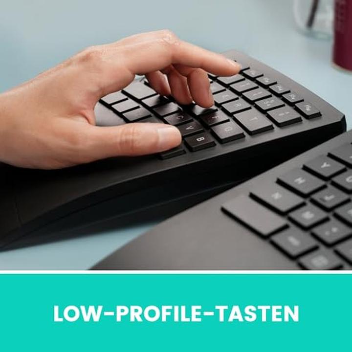 Perixx Wireless Ergonomic Split Compact DE Black Keyboard - Digitec