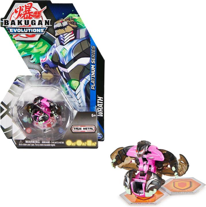 Spin Master Bakugan Evolutions, Wrath, Platinum Series True Metal, 2 ...